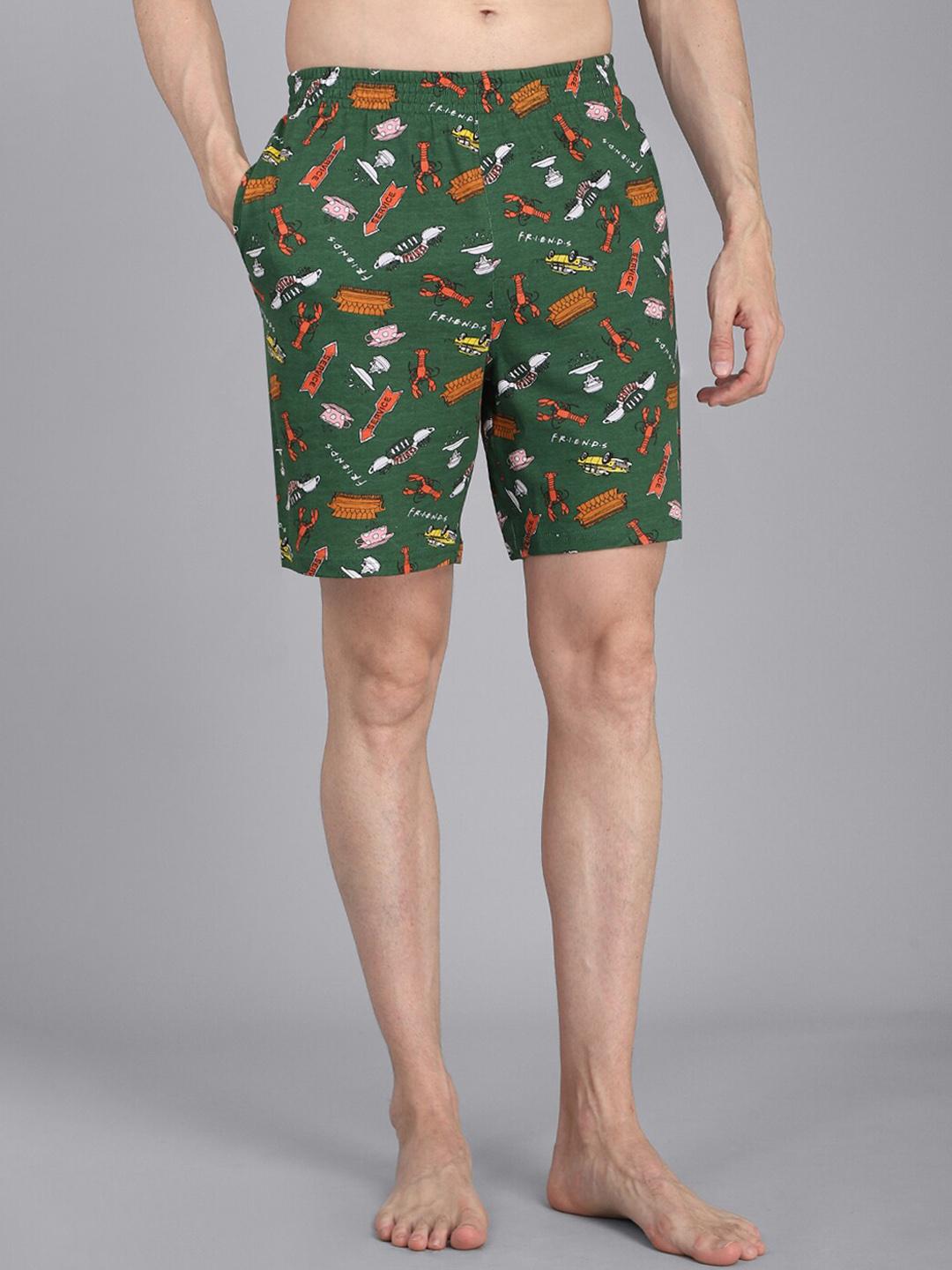 Buy Free Authority Men Green Friends Printed Pure Cotton Boxers ...