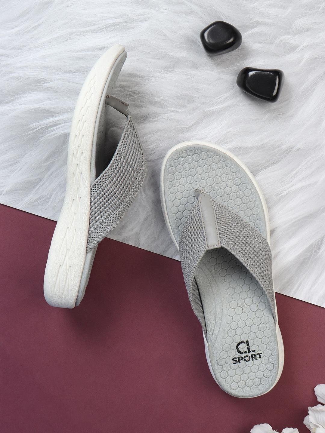 Buy Carlton London Sports Women Grey Printed Flats - Flats for Women ...