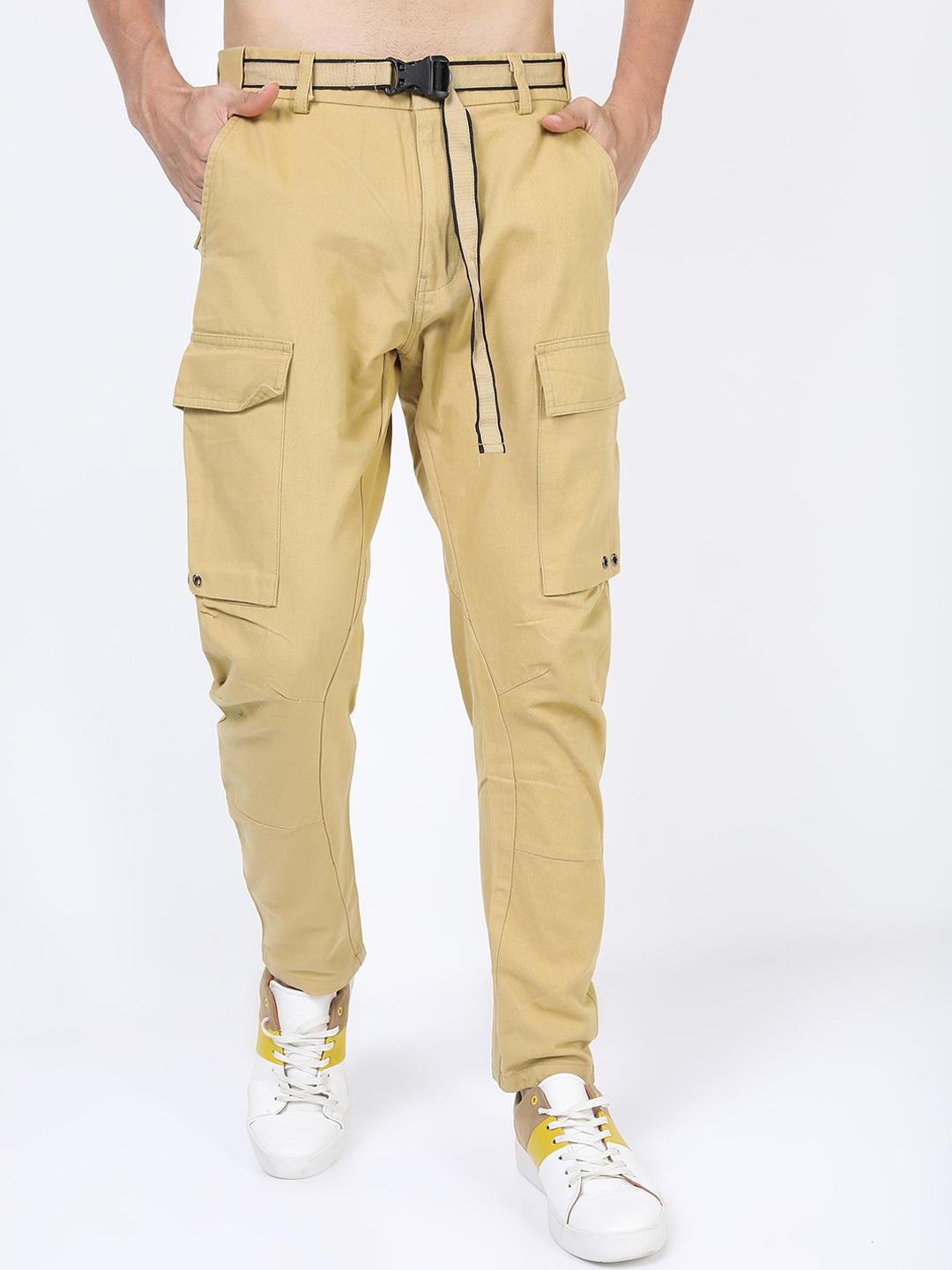 Buy KETCH Men Beige Cargos Trousers - Trousers for Men 18125388 | Myntra