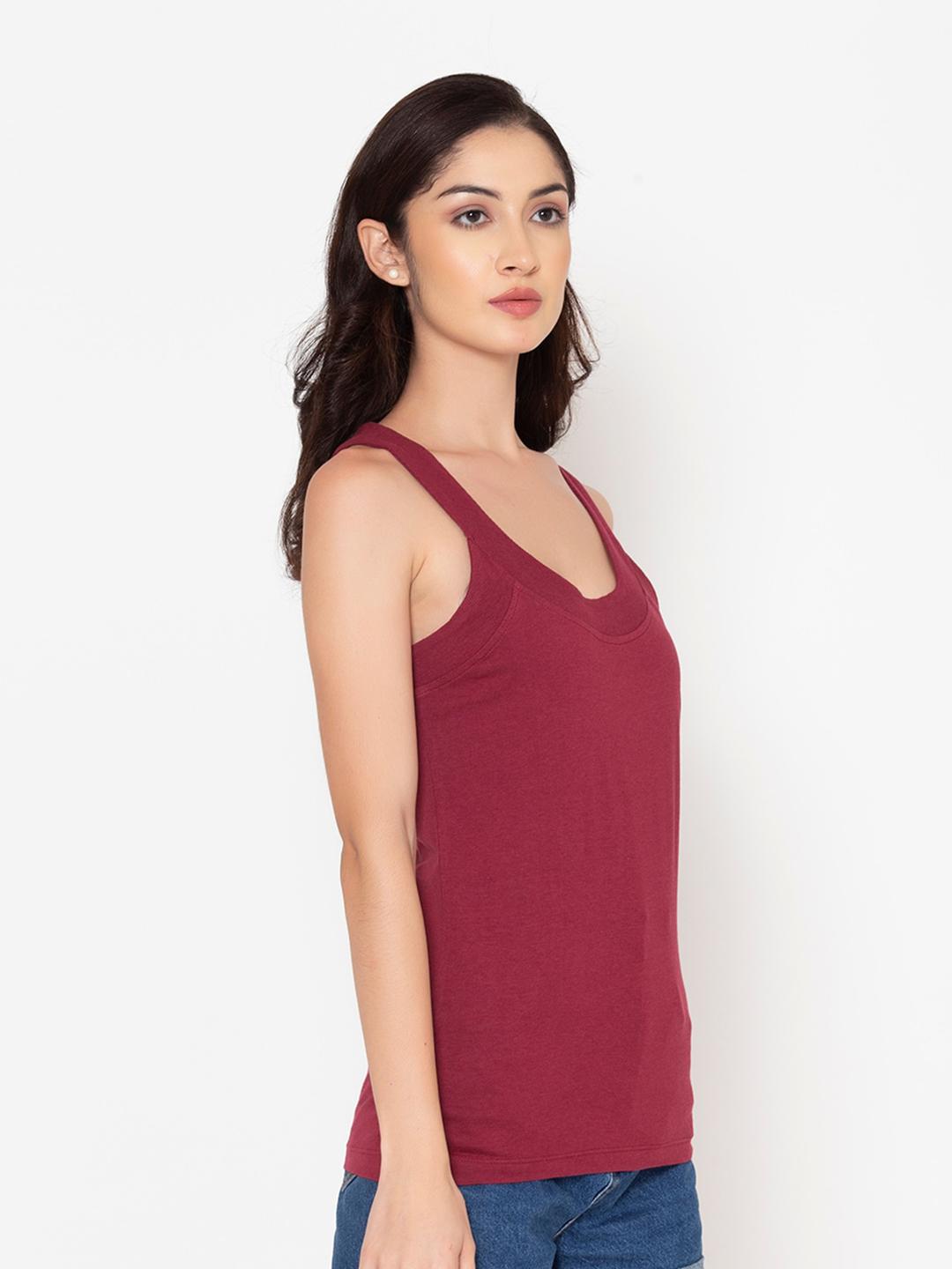 Buy FLAWLESS Maroon Tank Top - Tops for Women 18148154 | Myntra