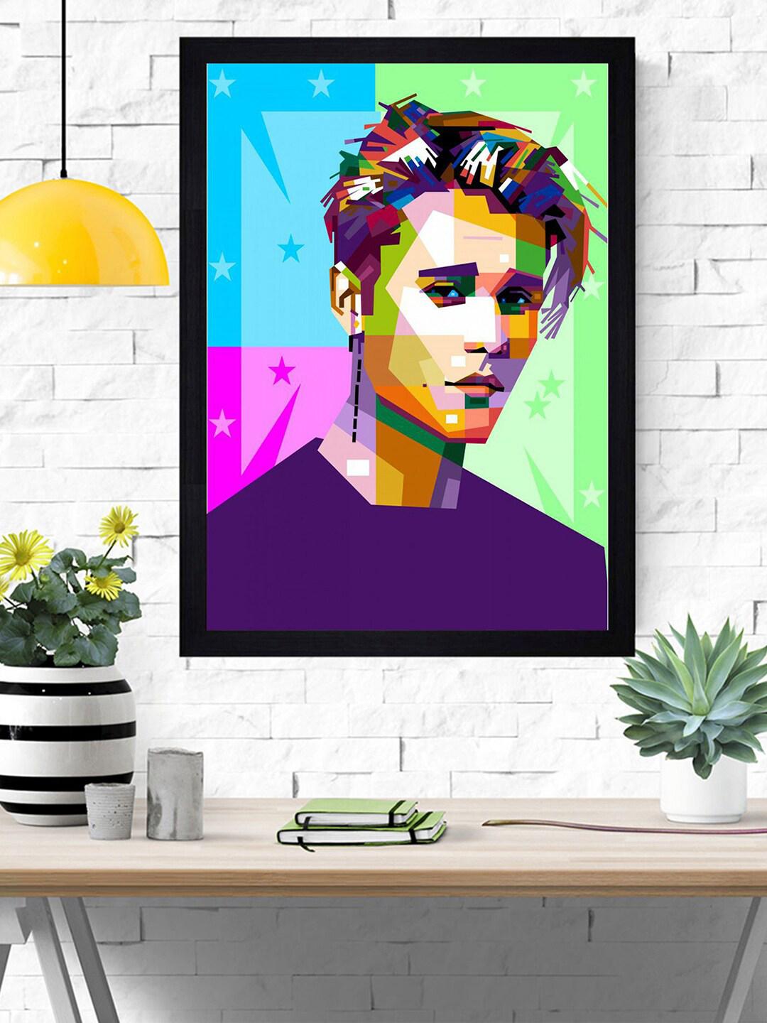 Buy Gallery99 Justin Bieber Texture Paper Framed Wall Art - Wall Art ...