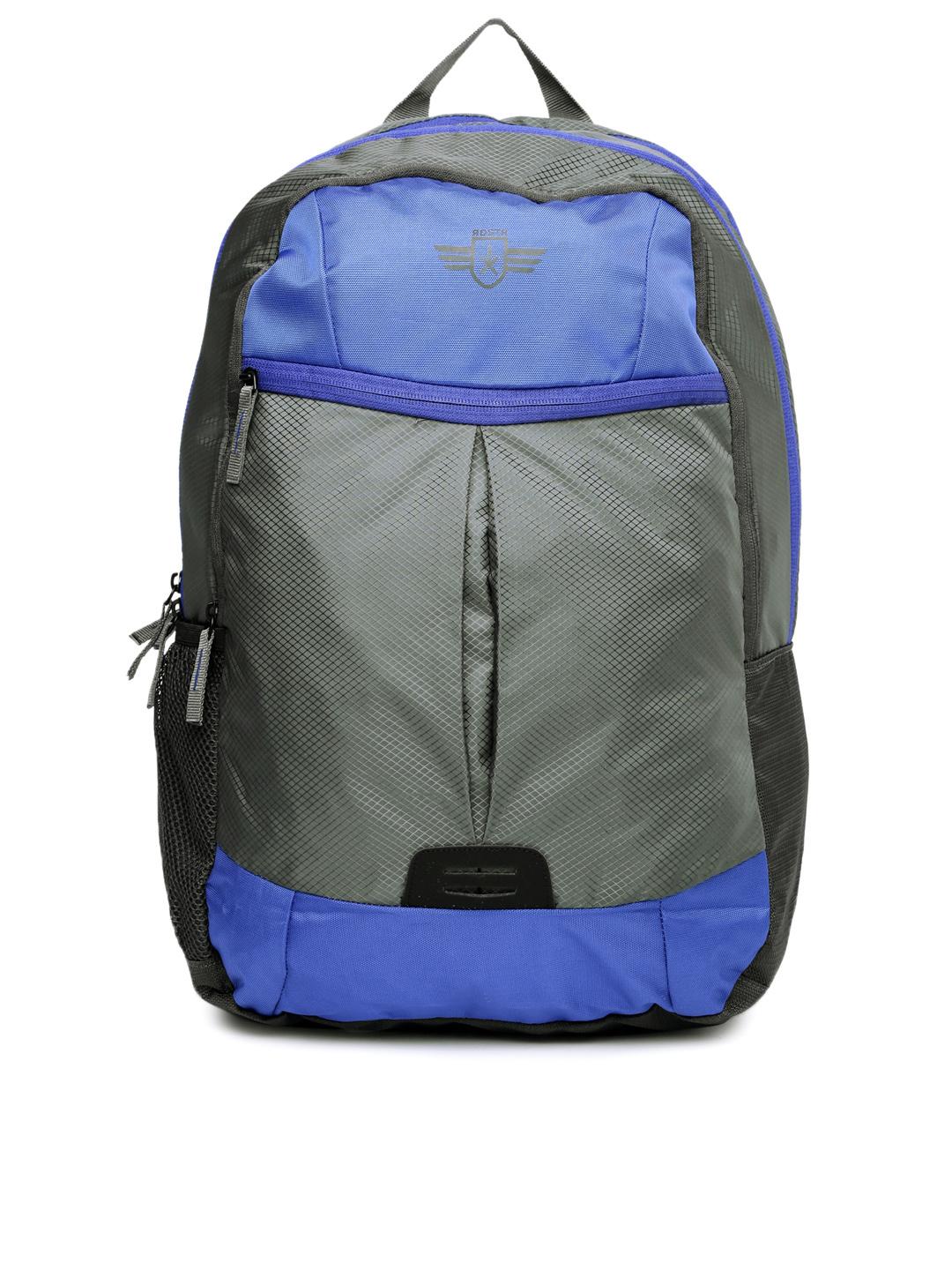 Buy Roadster Unisex Grey & Blue Colourblocked Dart Backpack - Backpacks ...