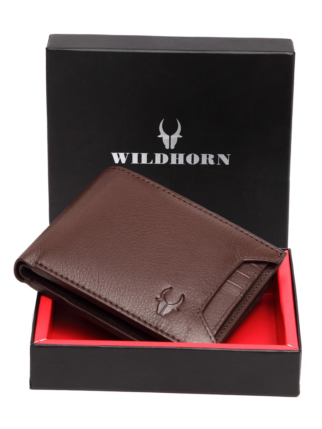 Buy WildHorn Men Brown Genuine Leather Wallet - Wallets for Men 1823100 ...