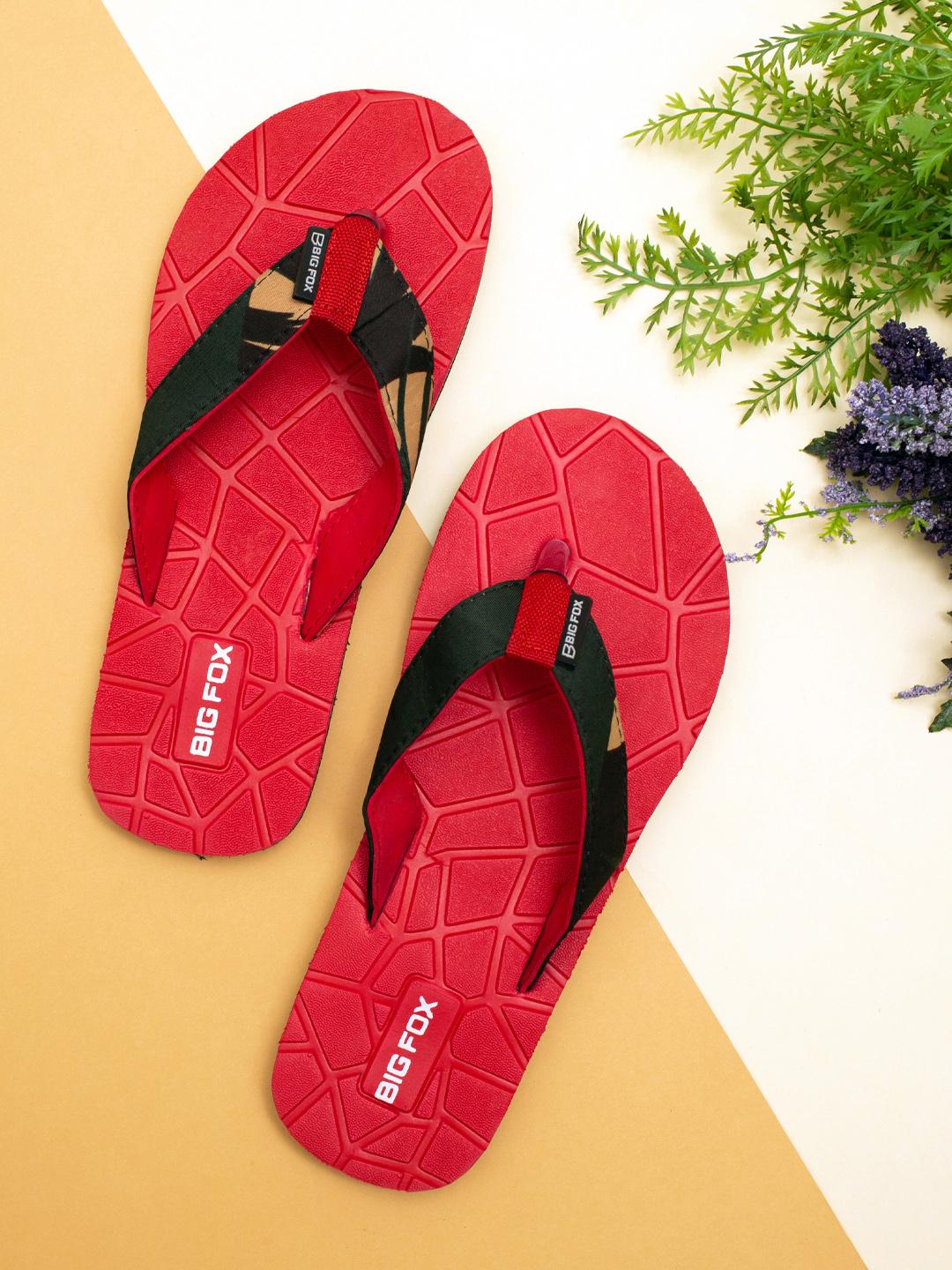 Buy Big Fox Men Red Flip Flops - Flip Flops for Men 18246630 | Myntra