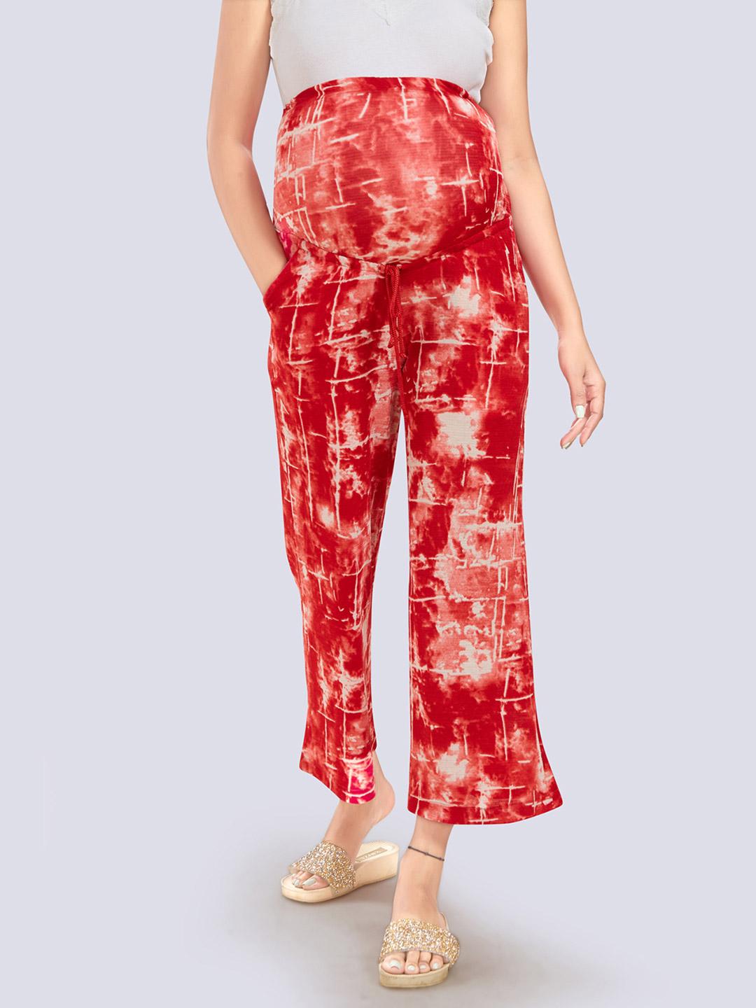 Buy Mom For Sure By Ketki Dalal Women Red Tie And Dye Printed Relaxed ...