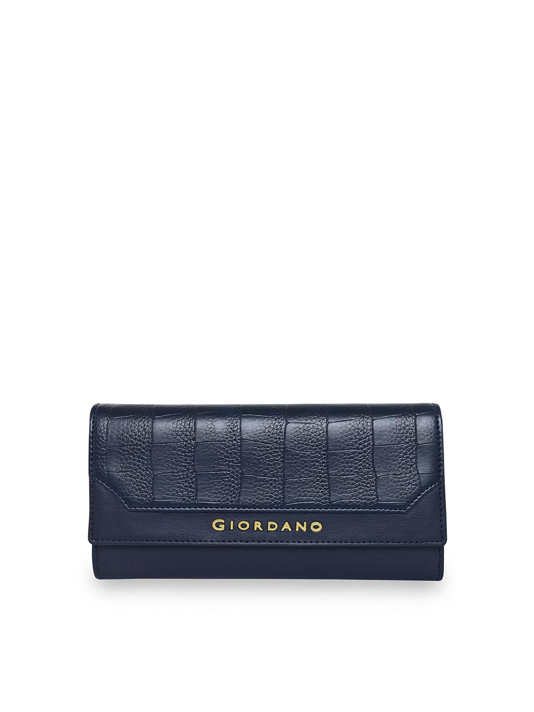 Buy GIORDANO Women Navy Blue PU Two Fold Wallet - Wallets for Women ...