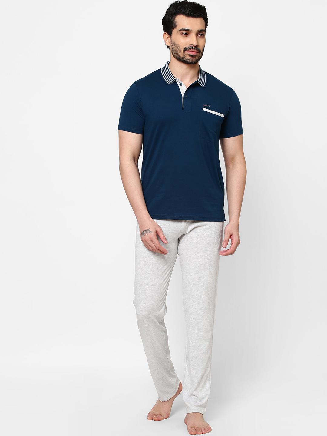 Buy Sweet Dreams Men Navy Blue Night Suit - Night Suits for Men ...