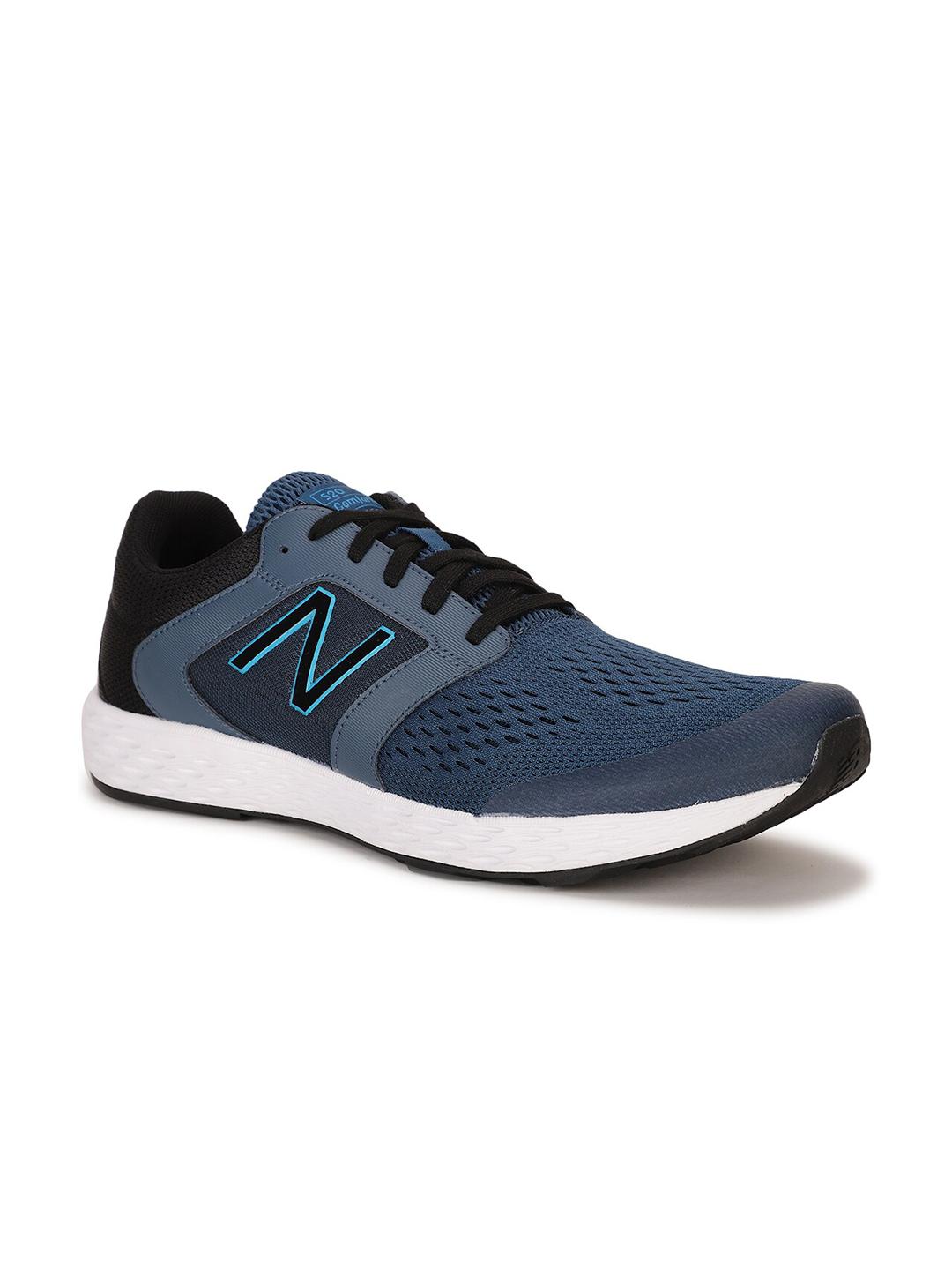 Buy New Balance Men Blue & Black Woven Design Running Shoes - Sports ...