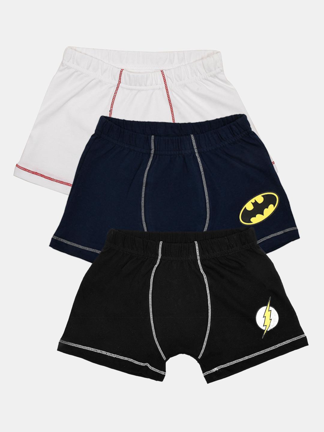 Buy YK Boys Pack Of 3 Assorted Superman Batman Flash Trunks - Trunk for ...