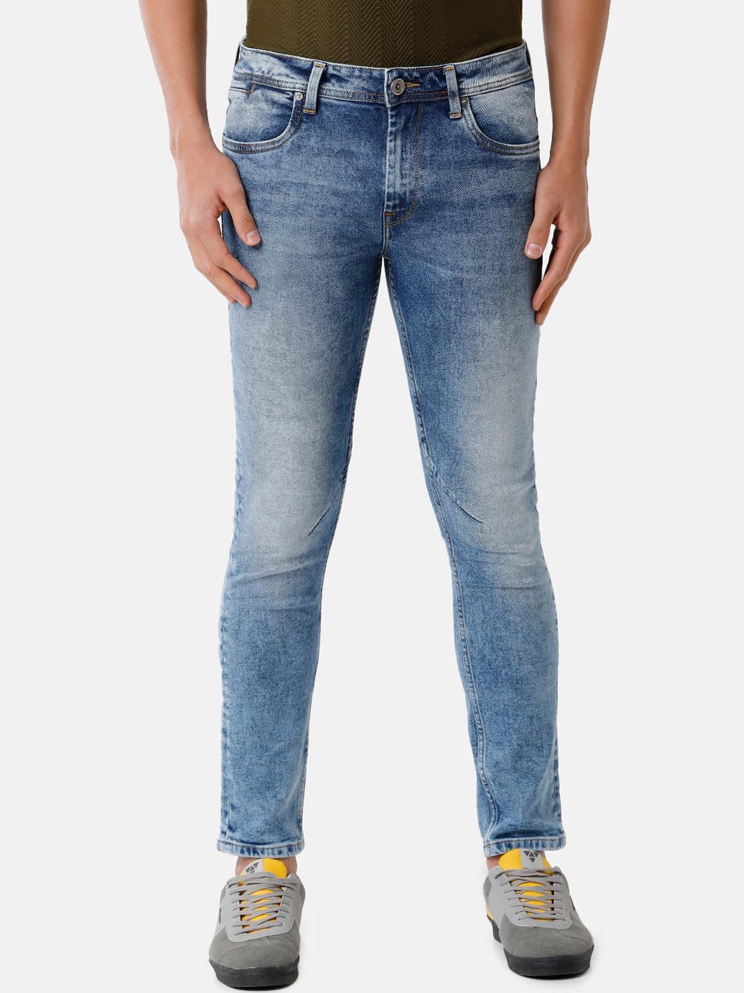 Buy Voi Jeans Men Blue Slim Fit Heavy Fade Cotton Jeans - Jeans for Men ...