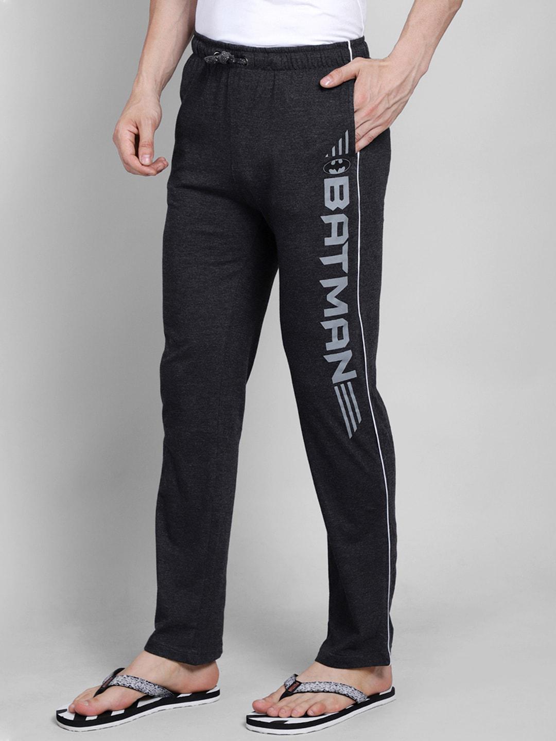 Buy Free Authority Men Charcoal Grey Batman Printed Cotton Lounge Pants ...