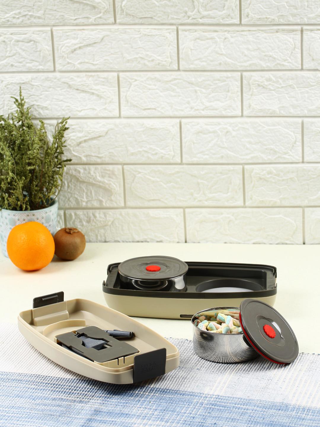 Buy Jaypee Plus Hotpot Beige Electric Lunch Box 2 Compartment 250ml ...
