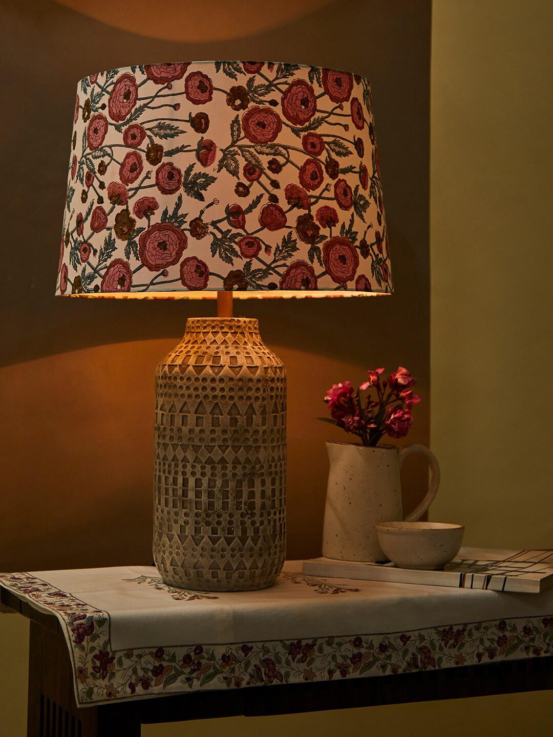 Buy Fabindia Abheri Printed Lampshade Large - Floor Lamps for Unisex ...