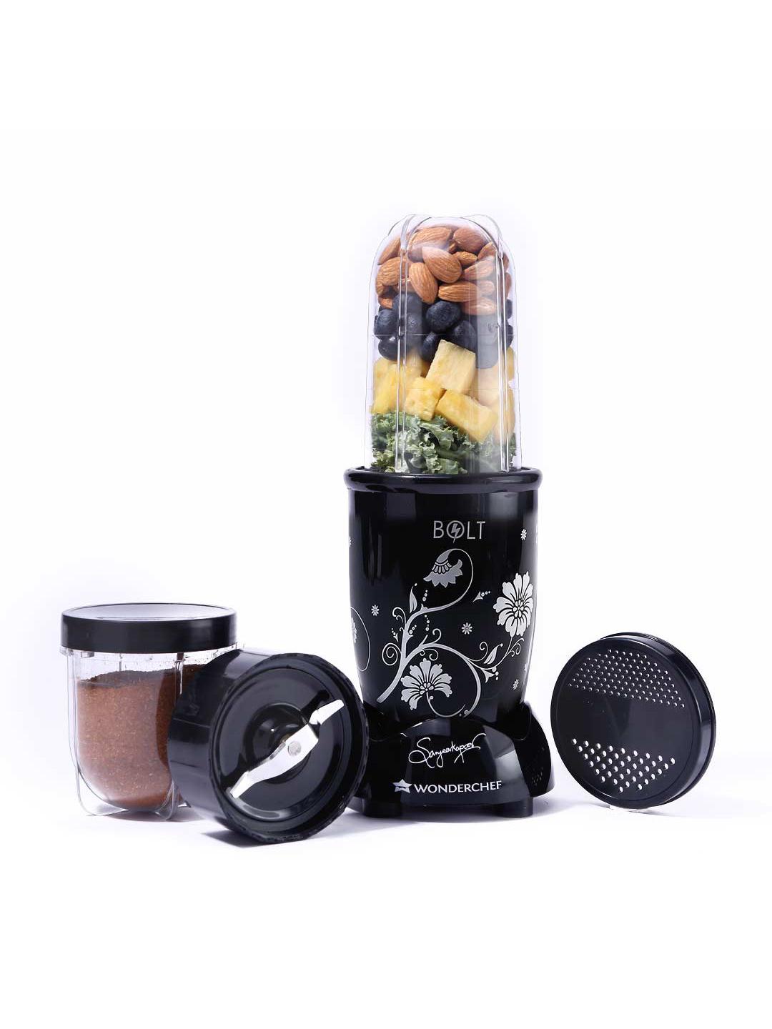 Buy Wonderchef Nutri Bolt Black Plastic Surgical Steel Blades 2 Jars ...