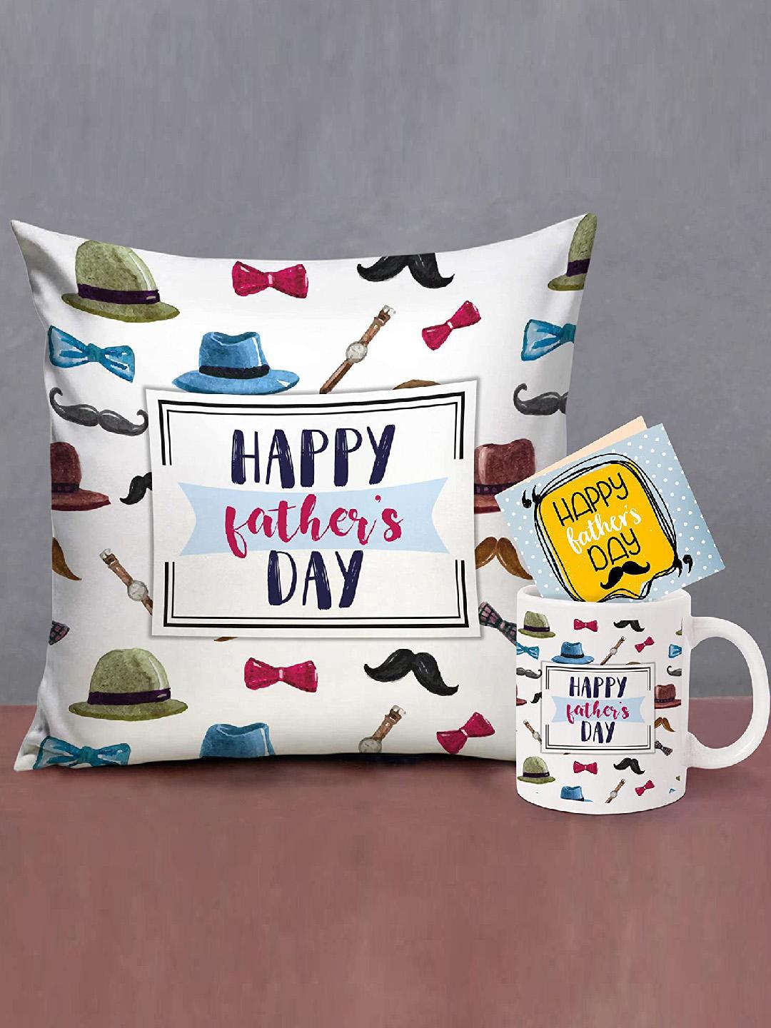 Buy TIED RIBBONS White & Yellow Printed Fathers Day Gift Set - Home ...