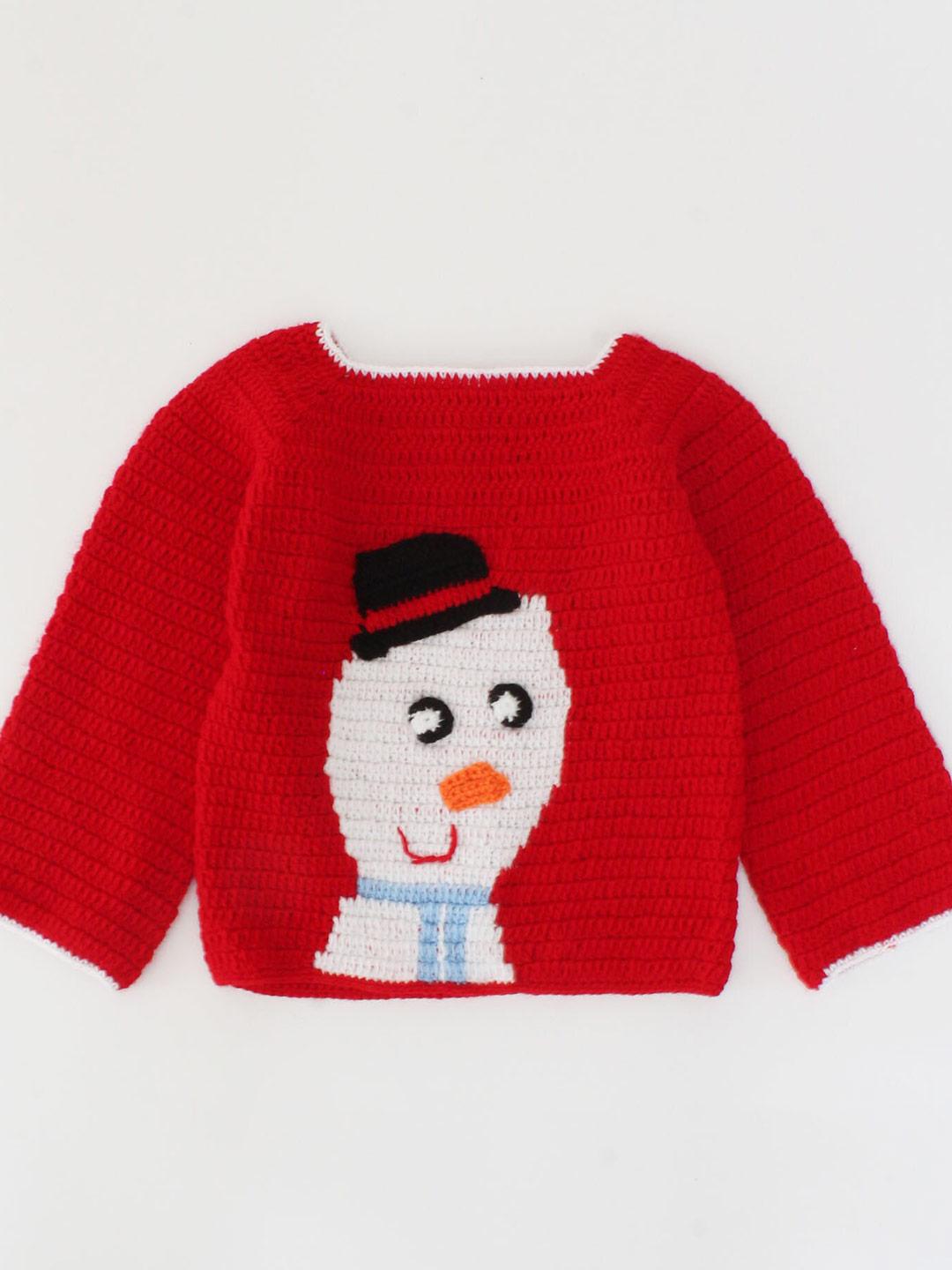 Buy Woonie Unisex Kids Red & White Humour And Comic Pullover - Sweaters ...
