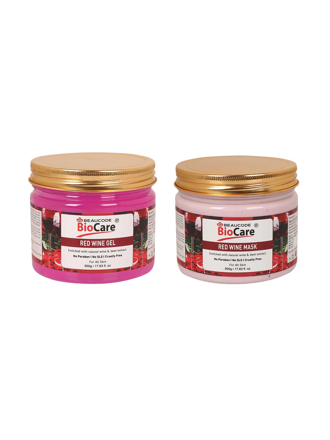 Buy BEAUCODE BIOCARE Set Of Red Wine Face & Body Gel & Mask 500 G Each ...