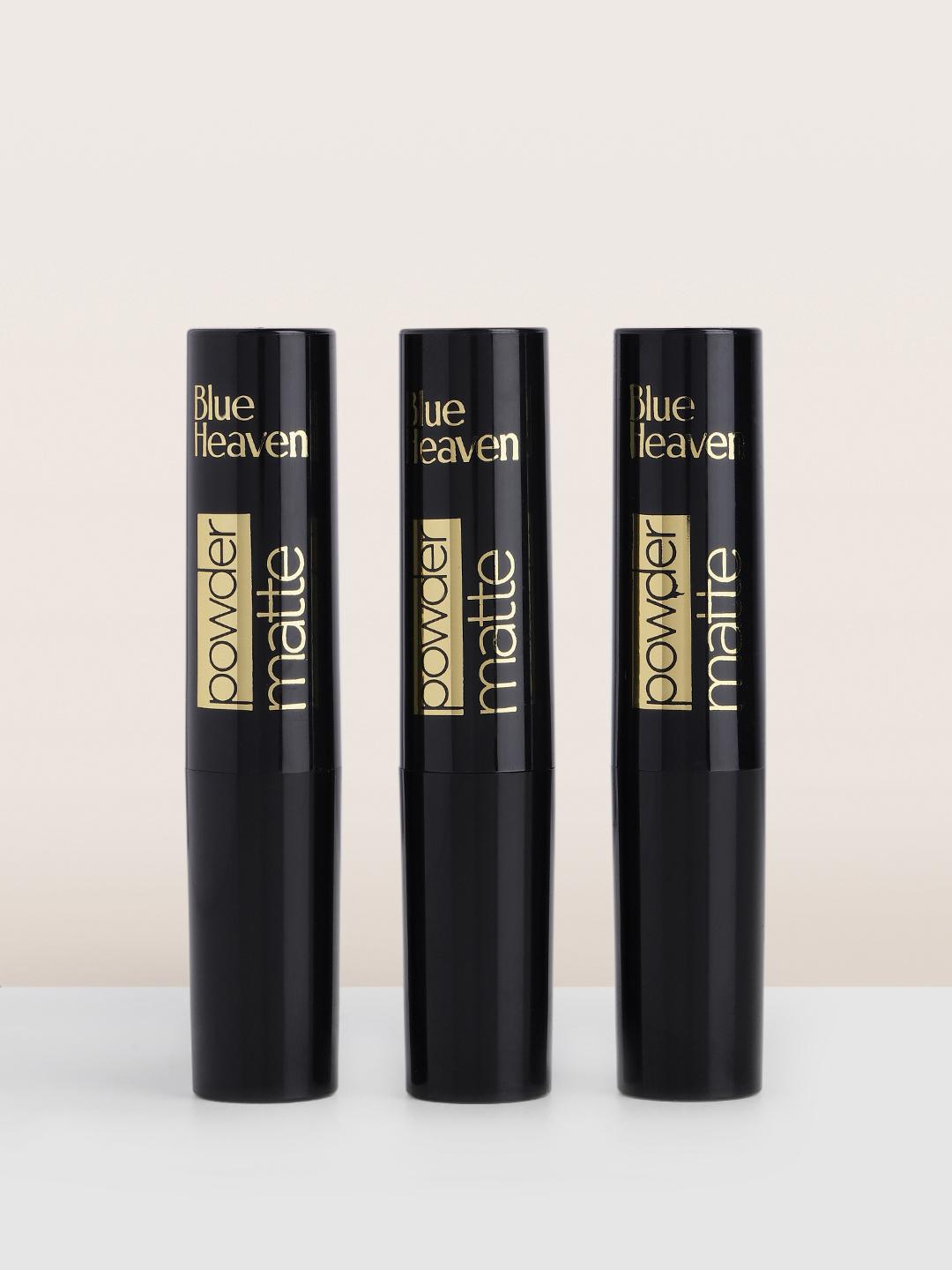 Buy Blue Heaven Set Of 3 Powder Matte Lipsticks 3.5 G Each Glam Diva ...