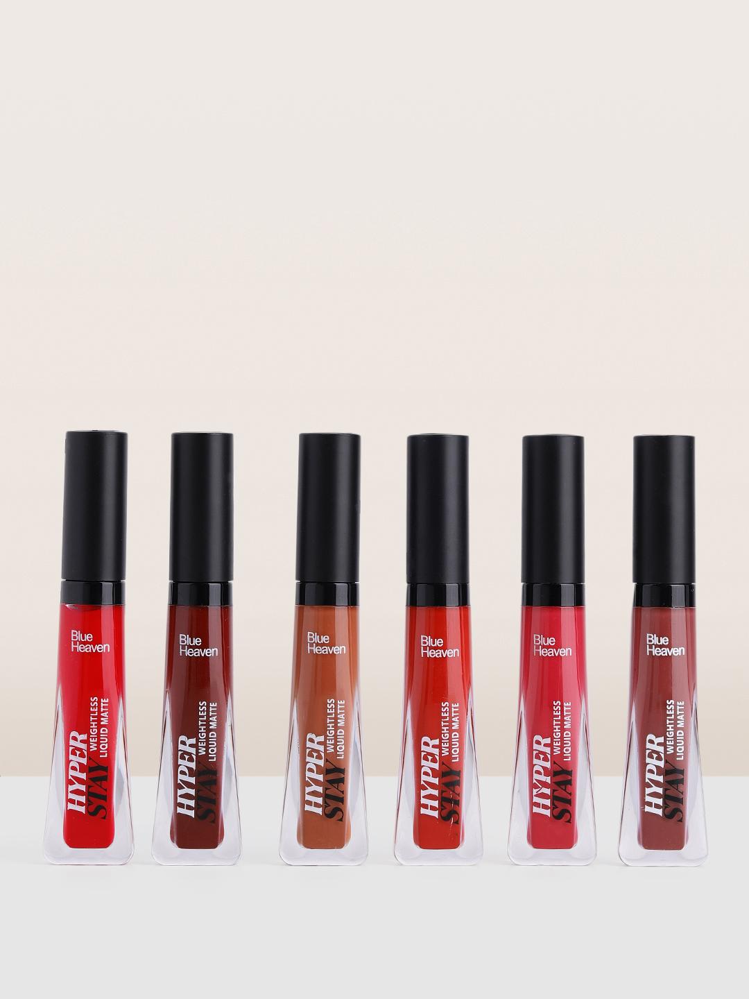 Buy Blue Heaven Set Of 6 Hyperstay Weightless Liquid Matte Lipstick 6 ...
