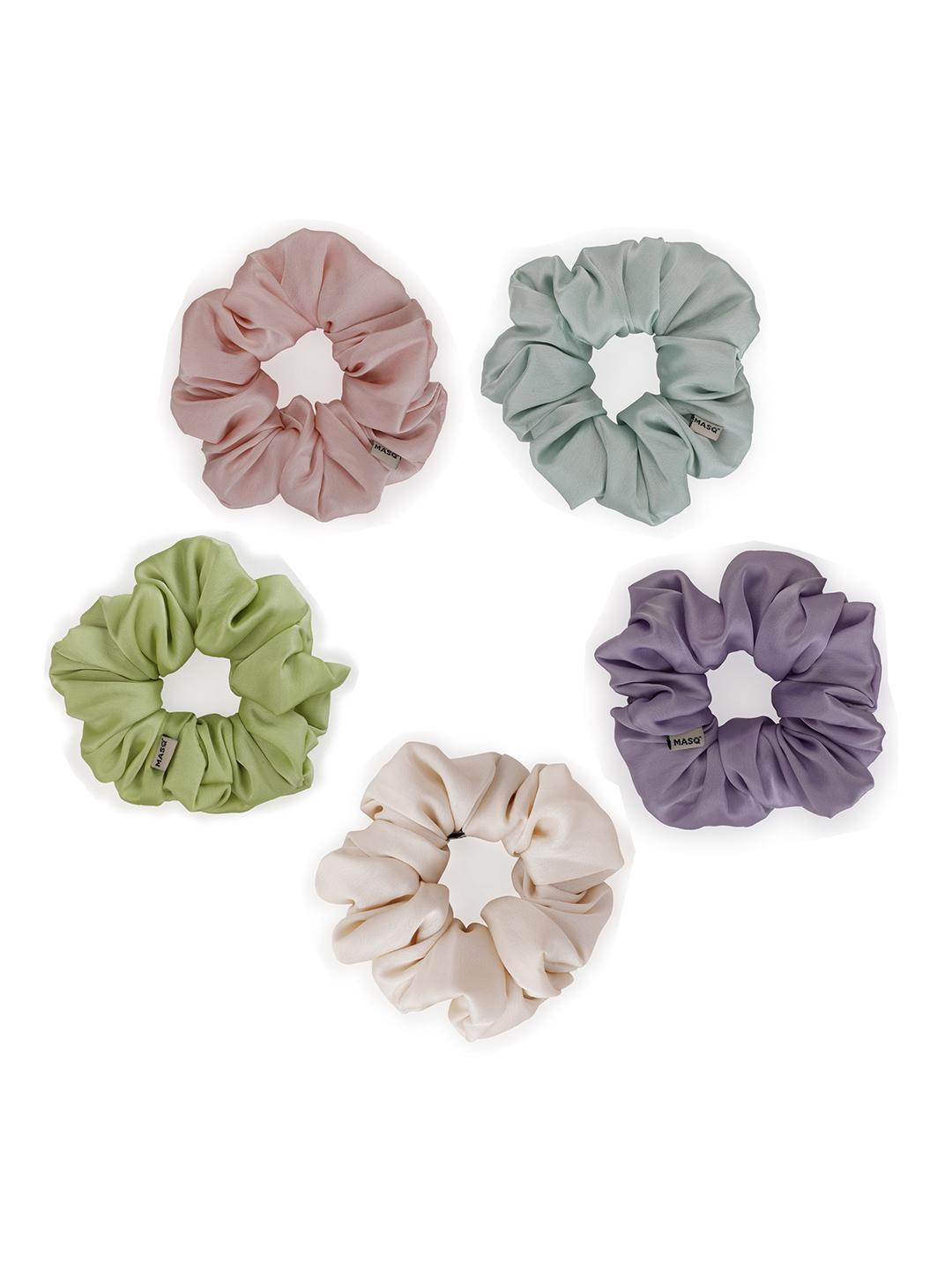 Buy MASQ Women Multicoloured Set Of 5 Ponytail Holders - Hair Accessory ...