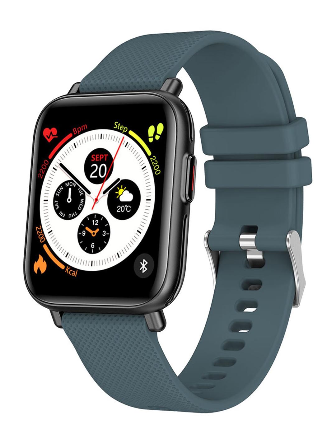 Buy French Connection Teal Blue Solid Touch Screen Smartwatch - Smart ...