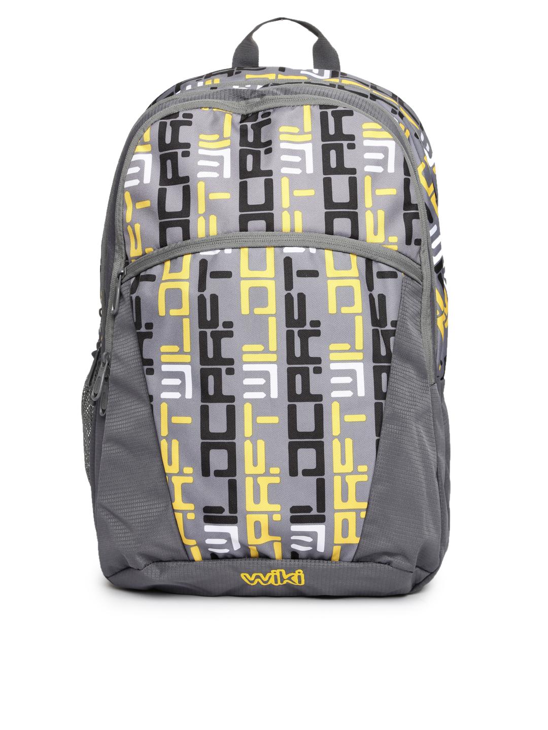 Buy Wildcraft Unisex Grey & Yellow Fossil Wiki Backpack - Backpacks for ...