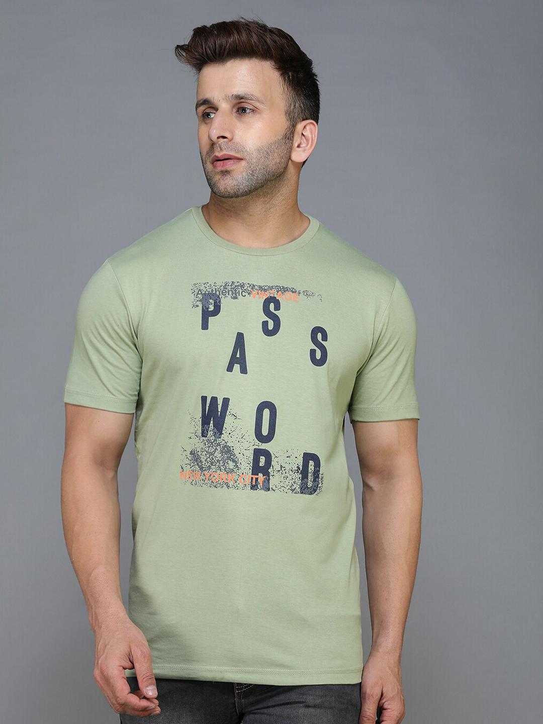 Buy TQS Men Olive Green Typography Printed Raw Edge T Shirt - Tshirts ...