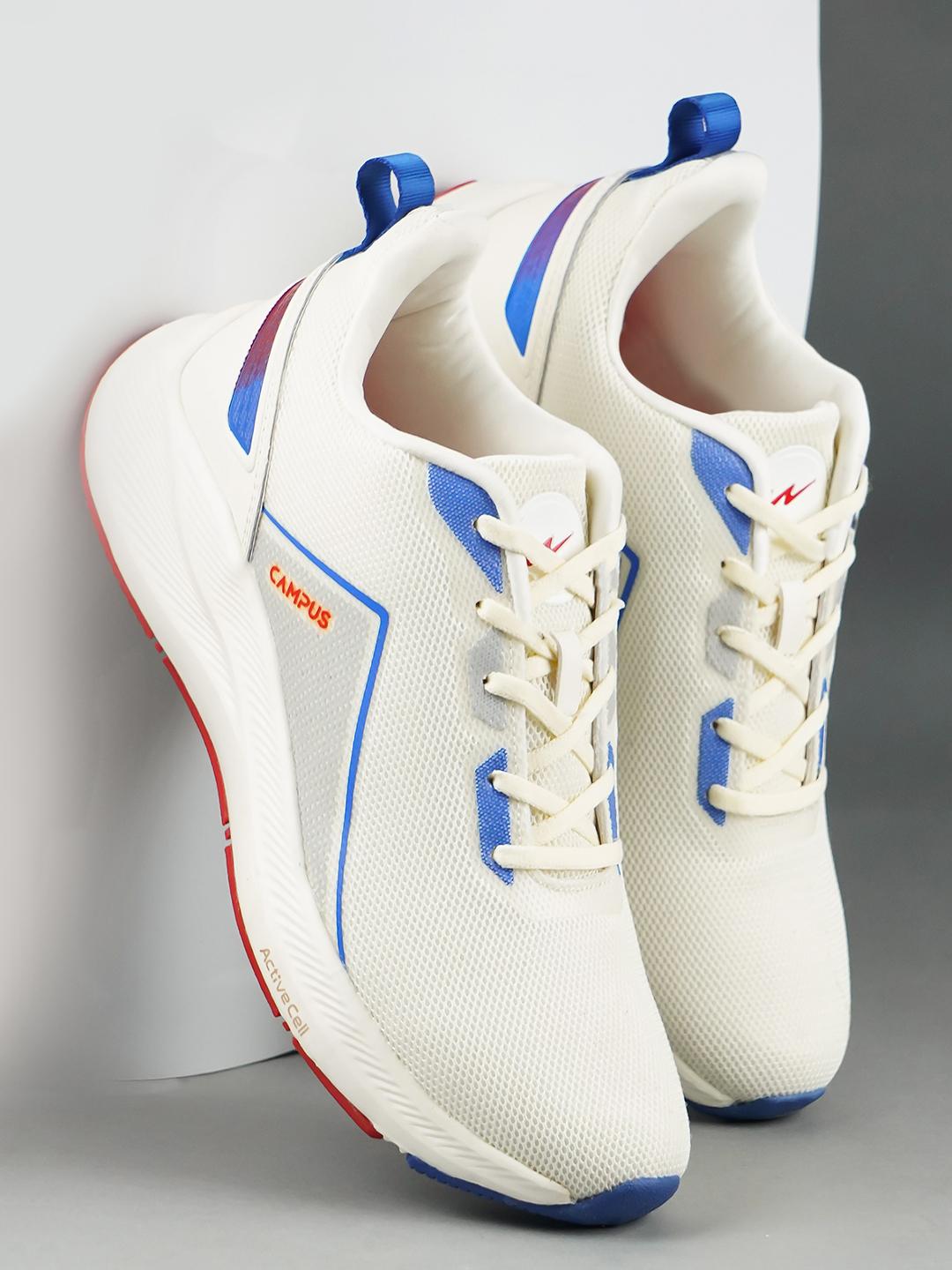 Buy Campus Men CAMP PISTON White Mesh Running Shoes - Sports Shoes for ...