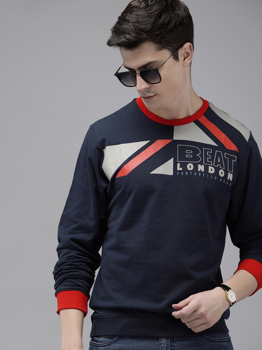 Buy BEAT LONDON By PEPE JEANS Graphic Printed Pure Cotton Sweatshirt - Sweatshirts for Men ...
