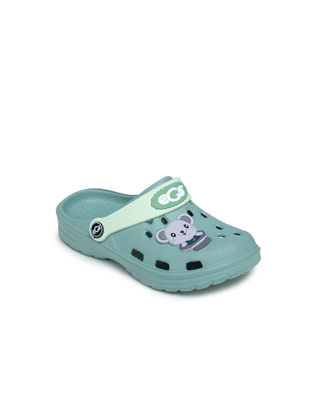 Buy Ego Unisex Kids Lime Green & Grey Clogs Sandals - Sandals for ...