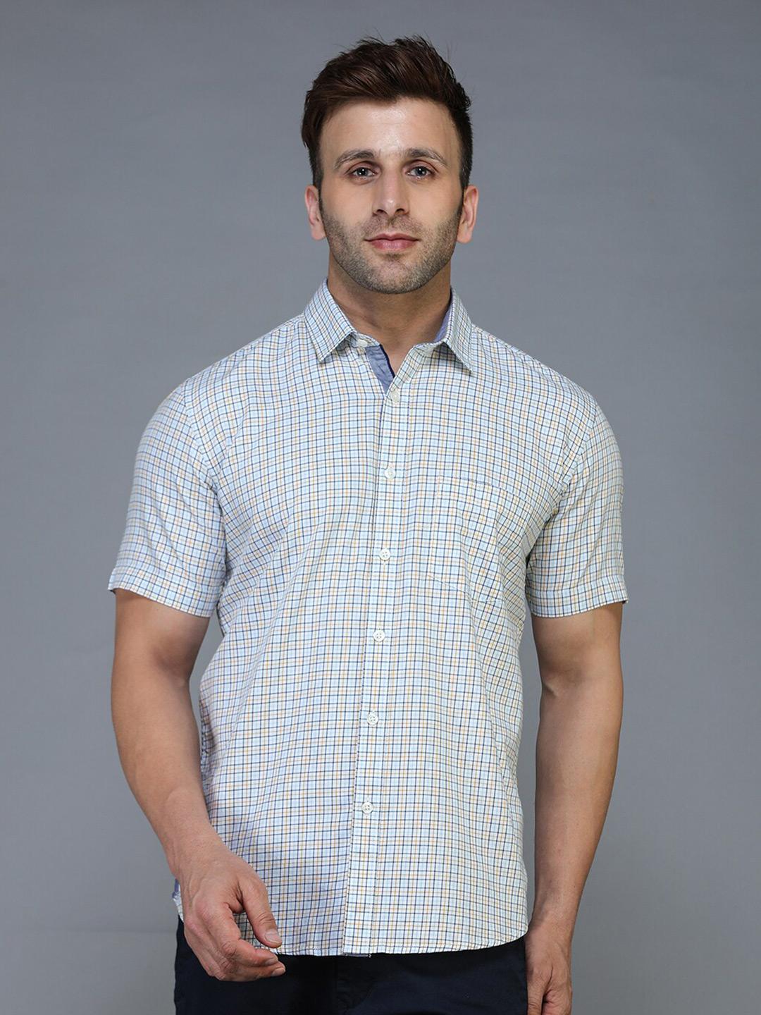 Buy TQS Men Blue Standard Checked Casual Shirt - Shirts for Men ...
