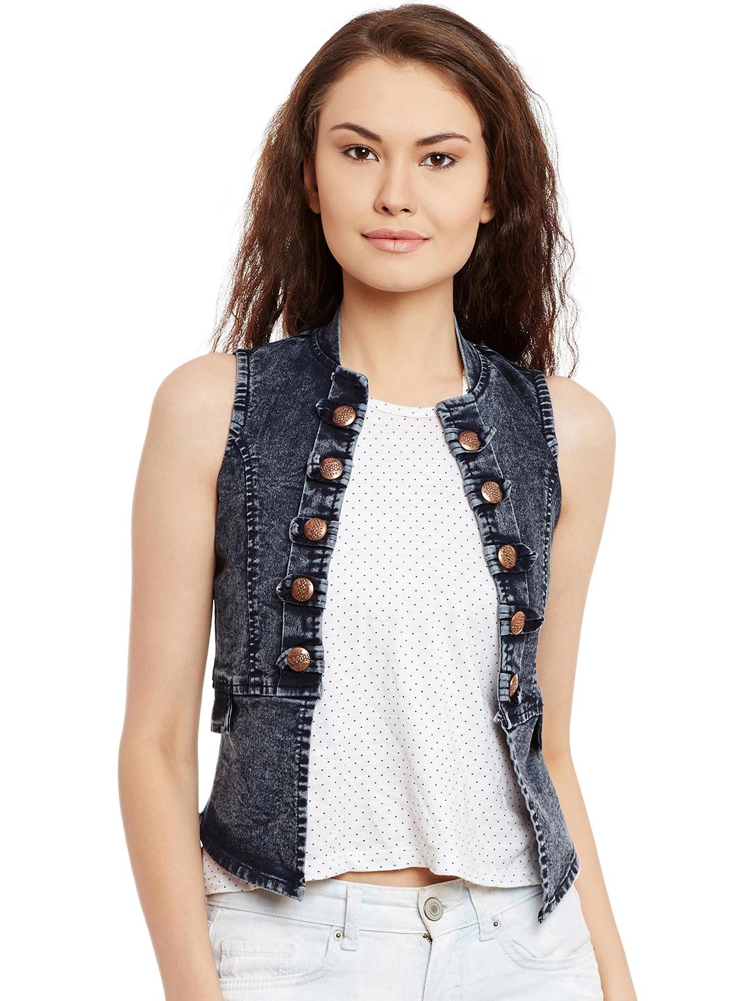 Buy ANTS Black Denim Shrug - Shrug for Women 1890888 | Myntra