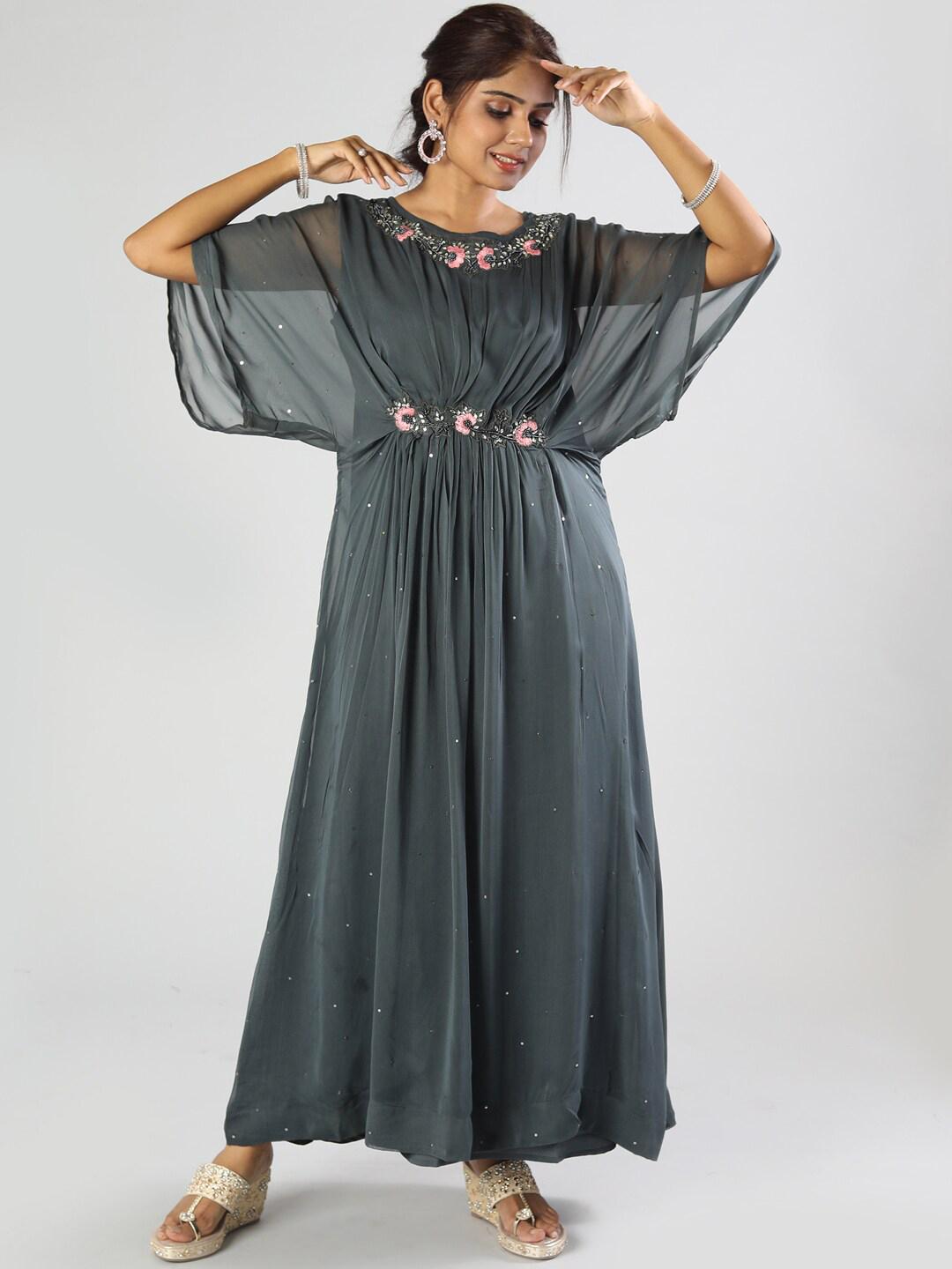 Buy Taruni Women Grey Maxi Dress - Ethnic Dresses for Women 18977978 ...