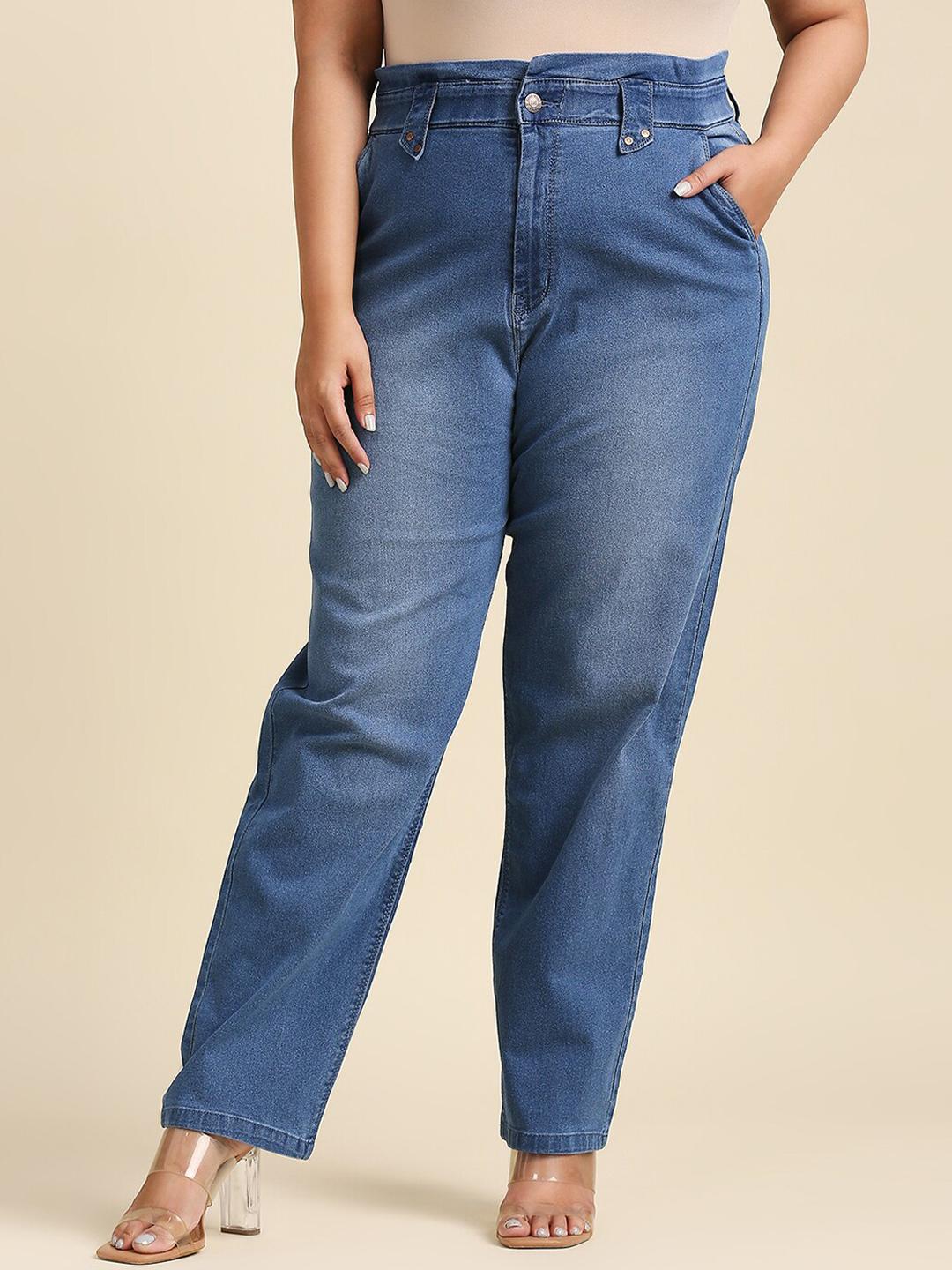 Buy Freeform By High Star Women Plus Size Blue High Rise Low Distress ...