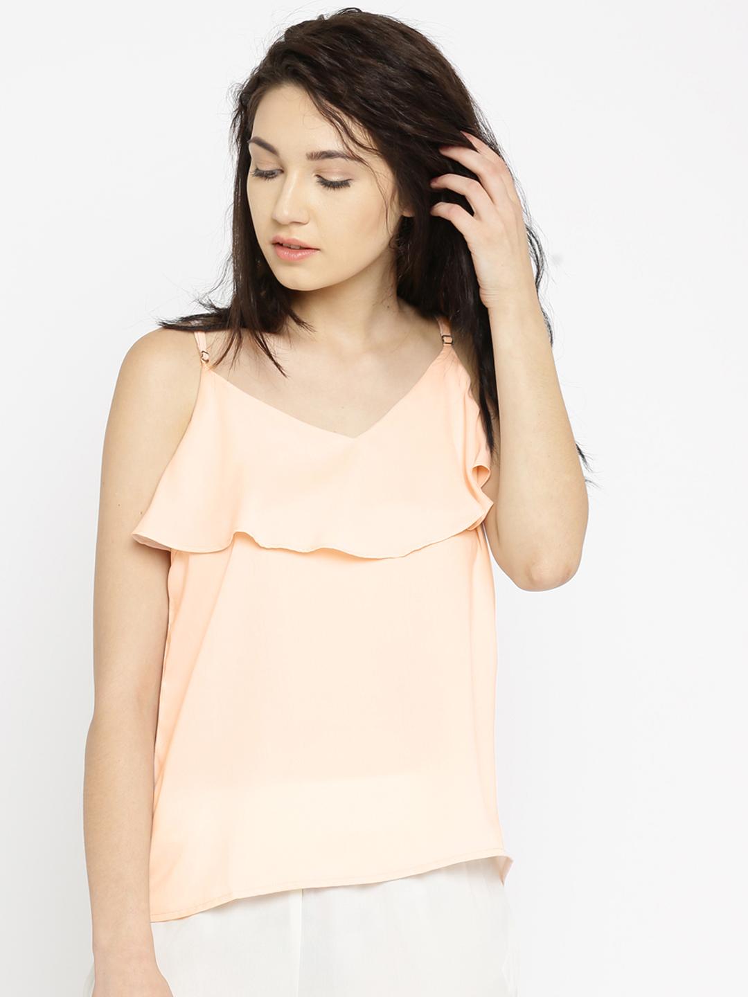 Buy Vero Moda Women Peach Coloured Top - Tops for Women 1904532 | Myntra