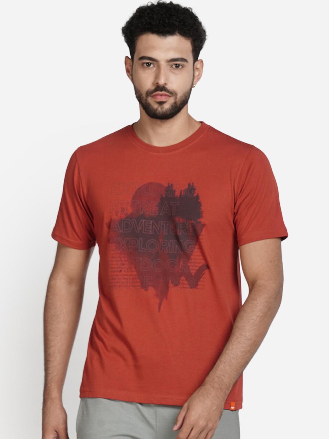 Buy Wildcraft Men Rust Brown Printed T Shirt - Tshirts for Men 19158262 ...