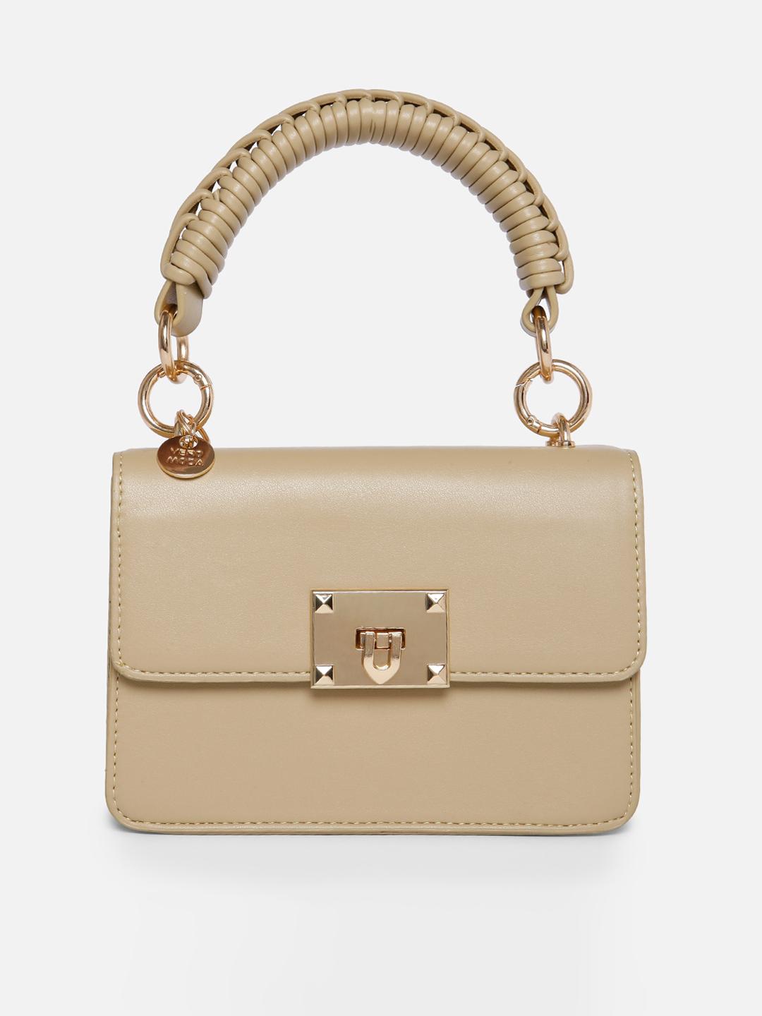 Buy Vero Moda Women Beige Structured Sling HandBag - Handbags for Women ...