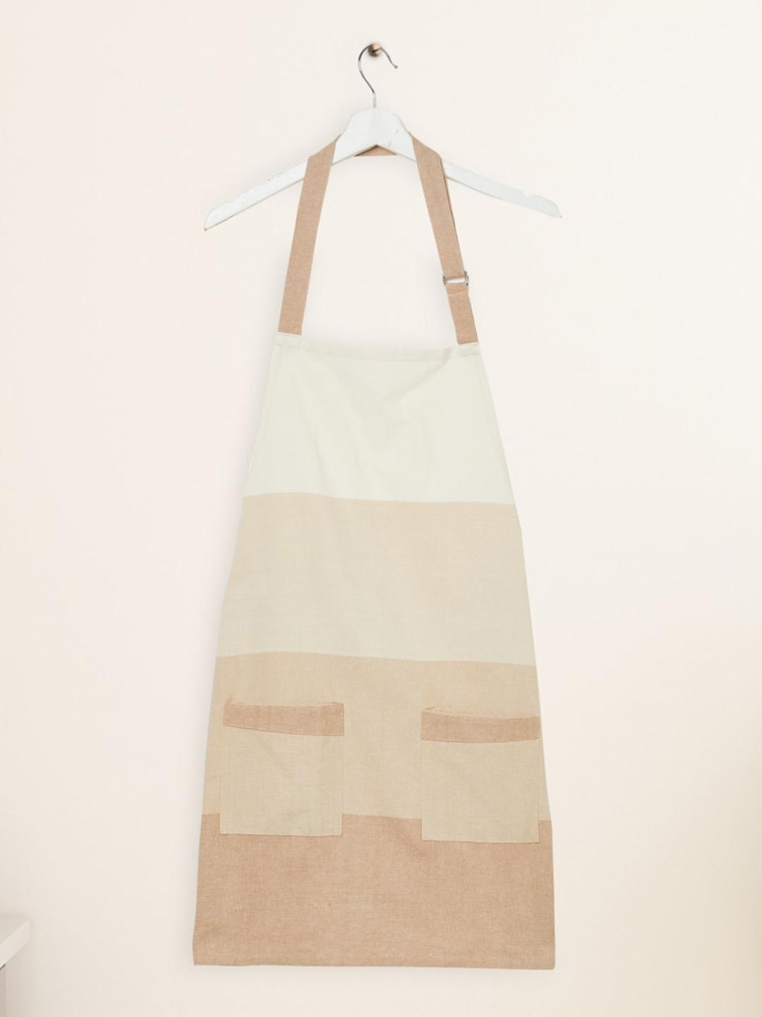 Buy Home Centre Beige Medora Printed Cotton Kitchen Apron - Aprons for ...