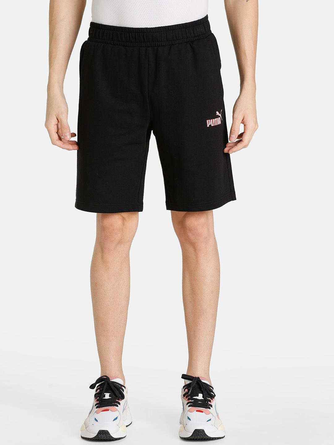 Buy Puma Men Black Criss Cross Slim Fit Sports Shorts - Shorts for Men ...