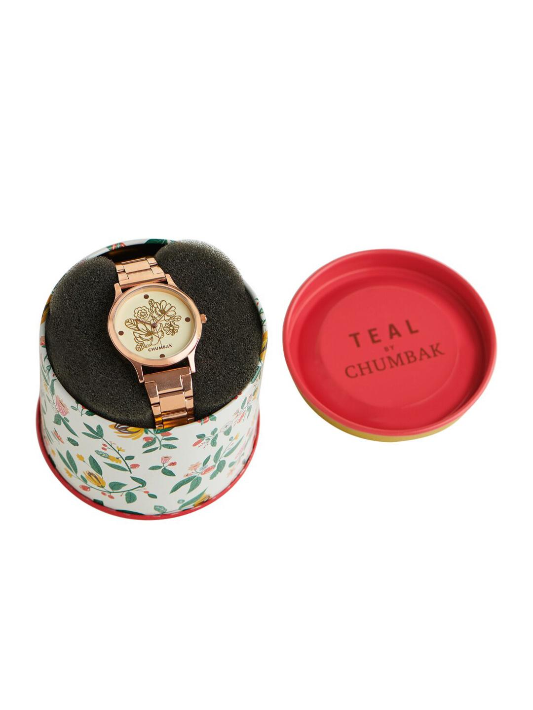 Buy TEAL BY CHUMBAK Women Rose Gold Plated Bracelet Style Straps ...