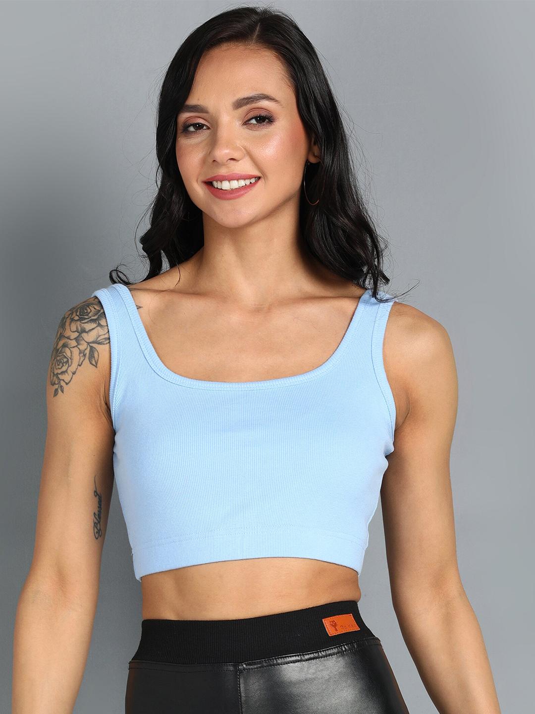 Buy Rock Paper Scissors Blue Tank Crop Top - Tops for Women 19216368 ...