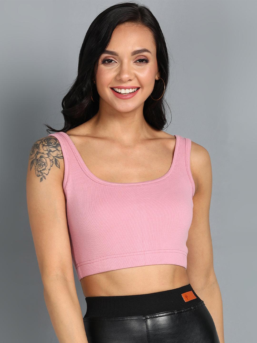 Buy Rock Paper Scissors Women Pink Crop Top - Tops for Women 19216372 ...