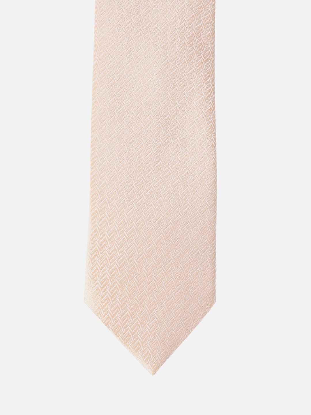 Buy Louis Philippe Men's Cream Coloured Woven Design Broad Tie - Ties ...