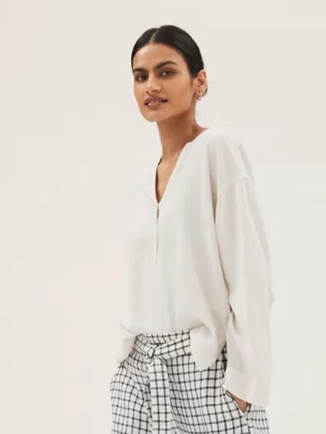 Buy Marks & Spencer Cream Coloured Top - Tops for Women 19227174 | Myntra