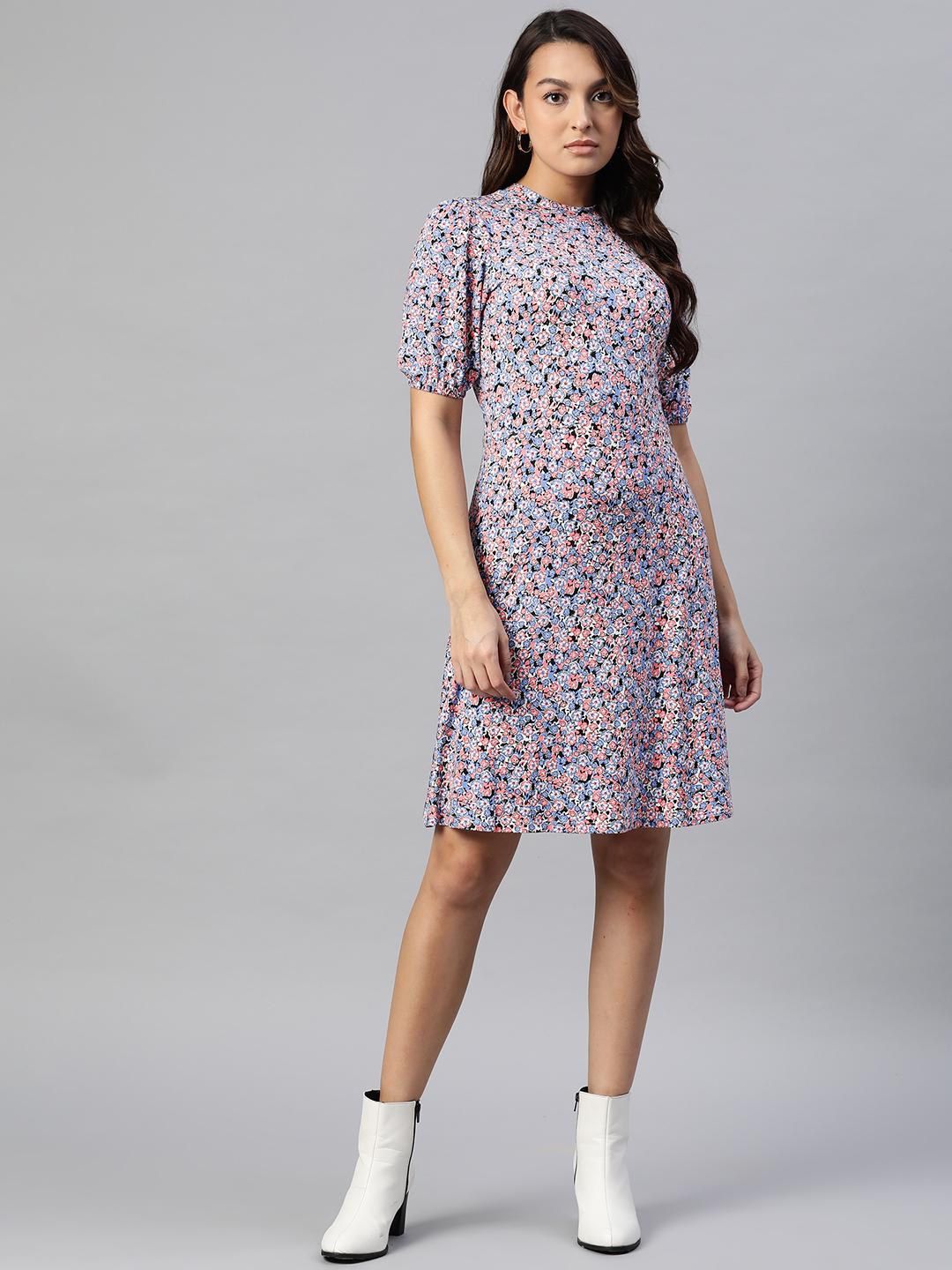 Buy Marks & Spencer Floral Print A Line Dress - Dresses for Women ...