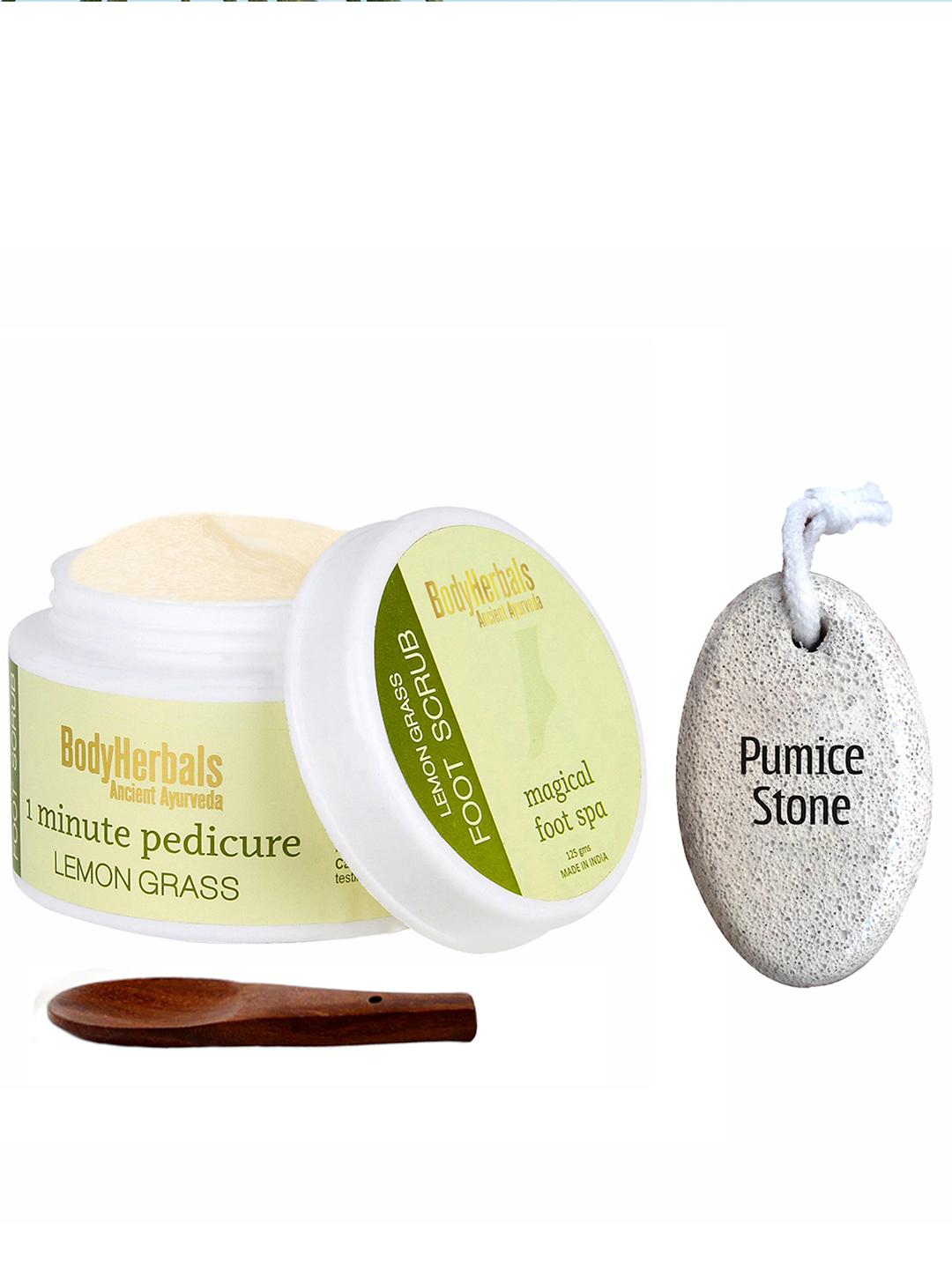 Buy BodyHerbals Lemongrass Foot Scrub & Pumice Stone - Body Scrub And ...