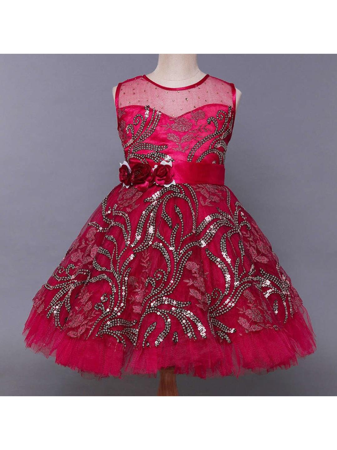 Buy The Magic Wand REDNet Dress - Dresses for Girls 19296430 | Myntra