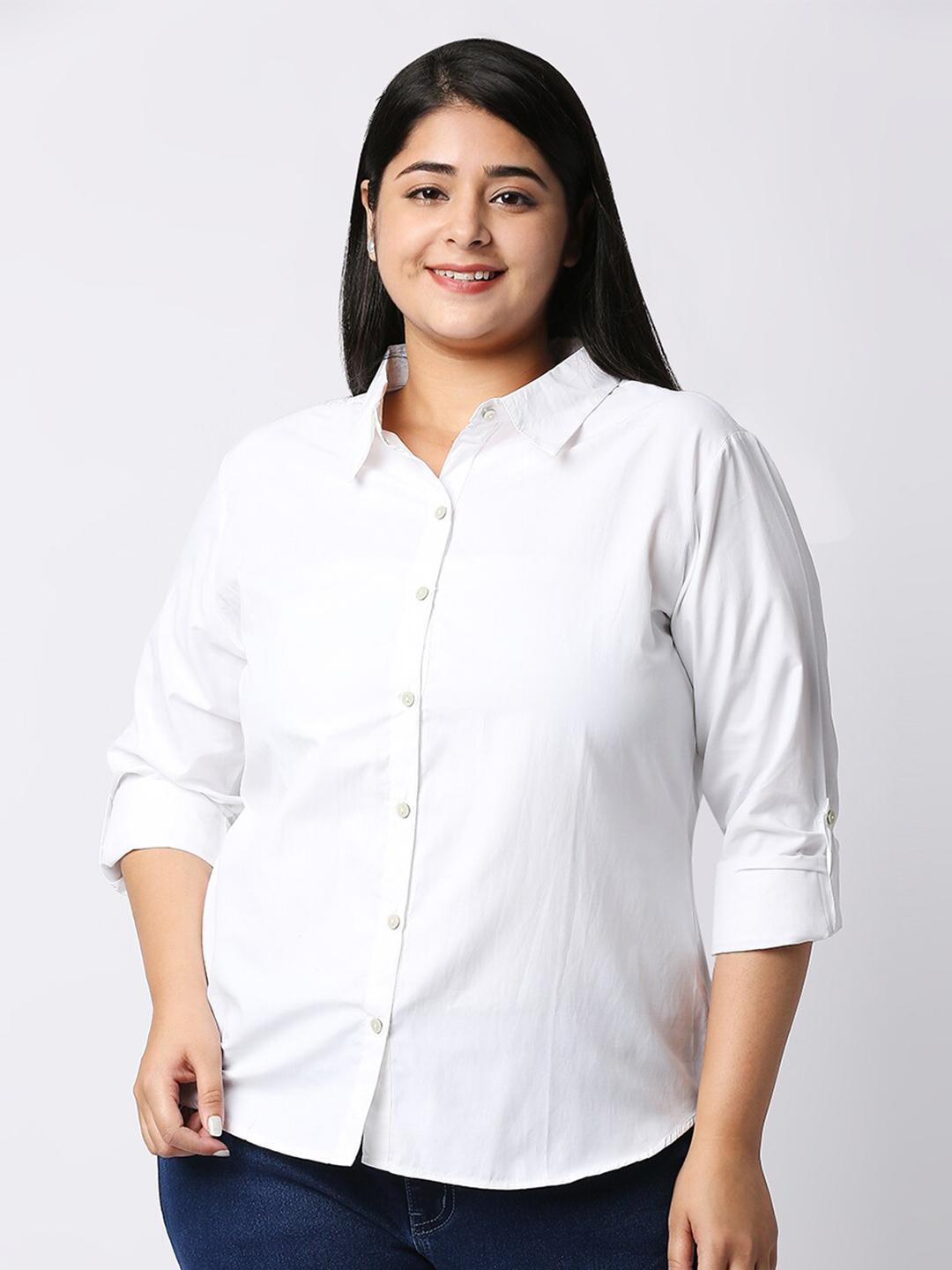 Buy Style Quotient Plus Size Regular Formal Shirt - Shirts for Women ...
