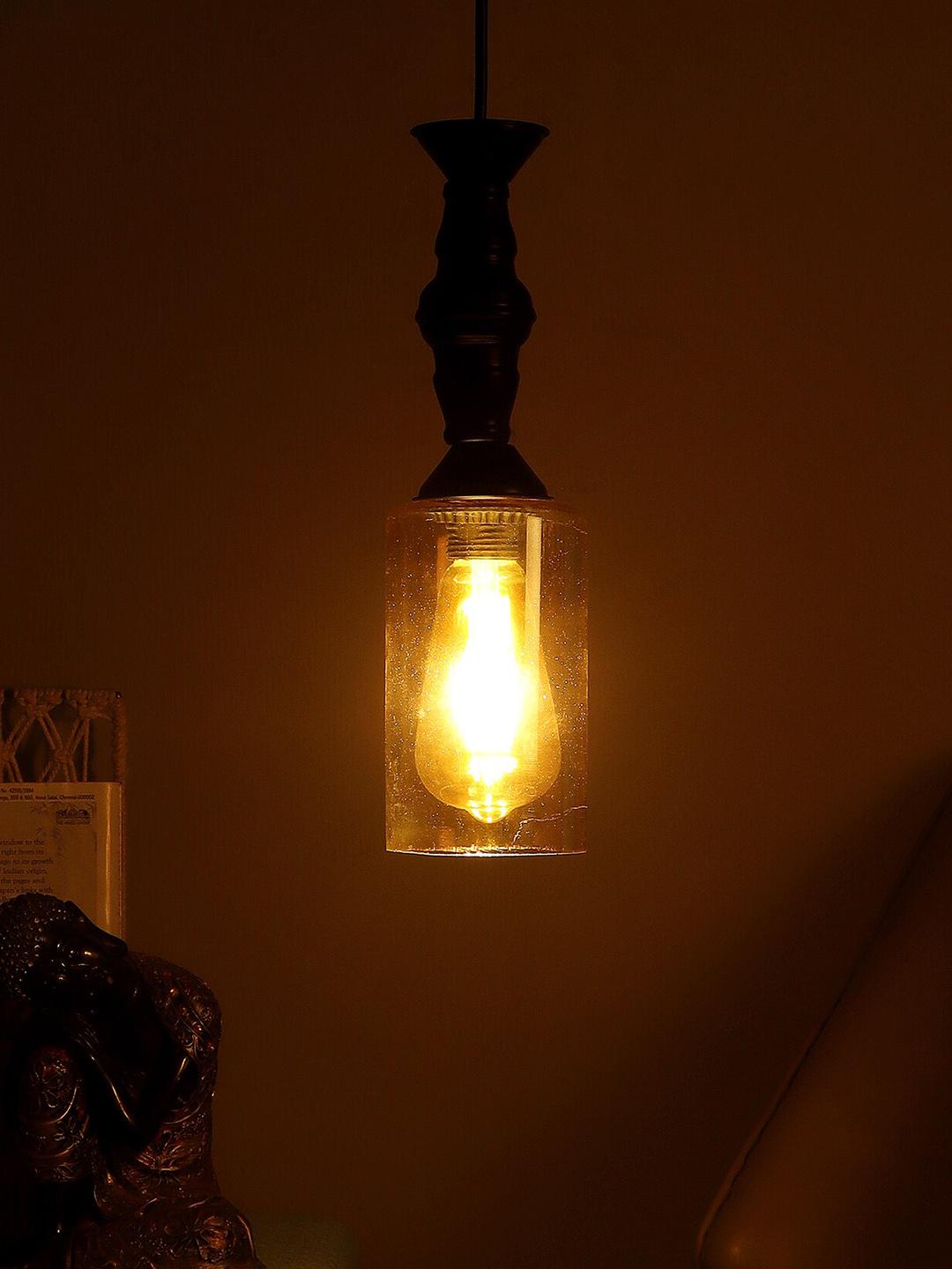 Buy MFD HOME FURNISHING Black Cylinder Shaped Ceiling Lamp - Ceiling ...