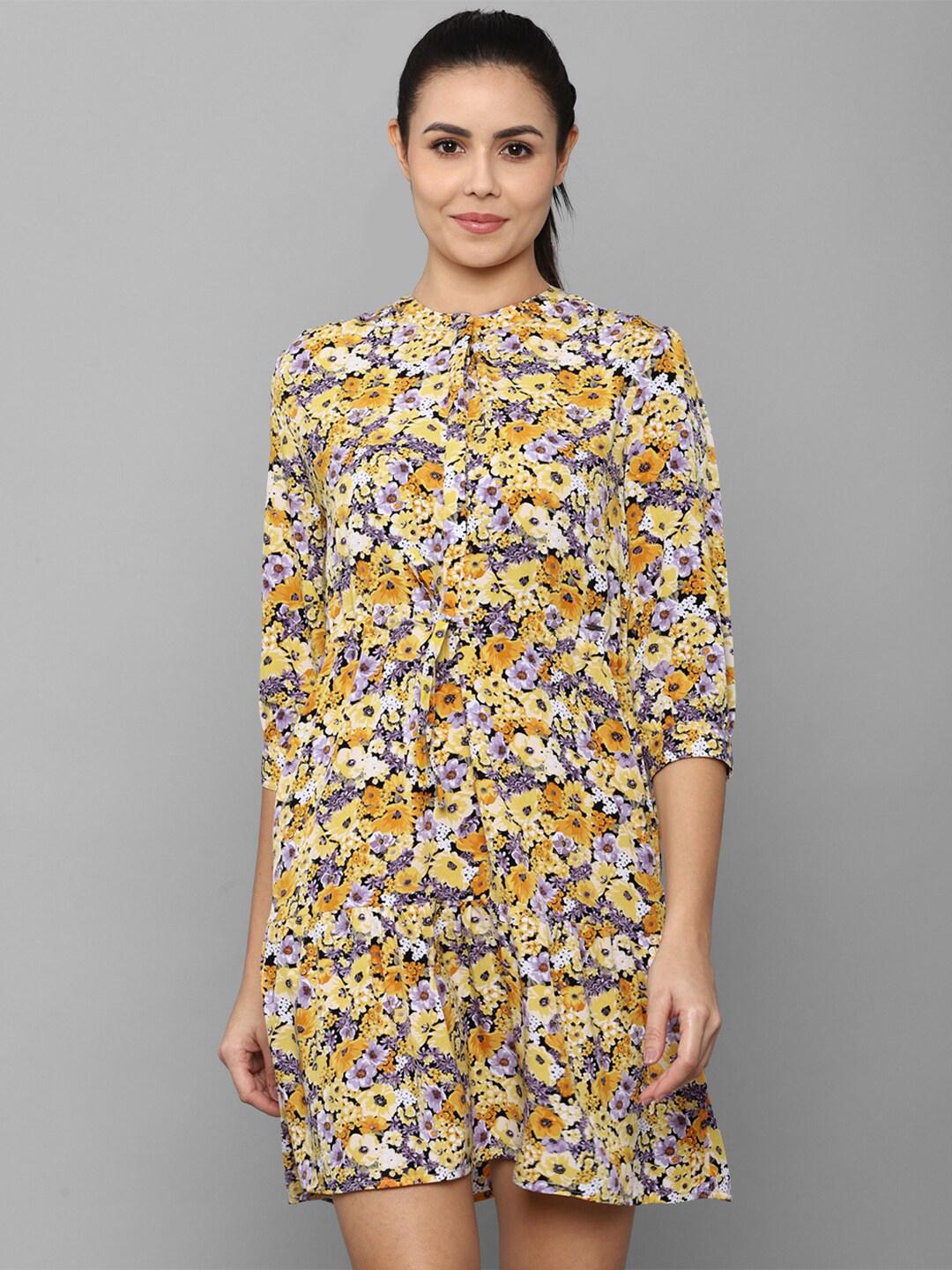 Buy Allen Solly Woman Women Multicoloured Floral A Line Dress - Dresses ...